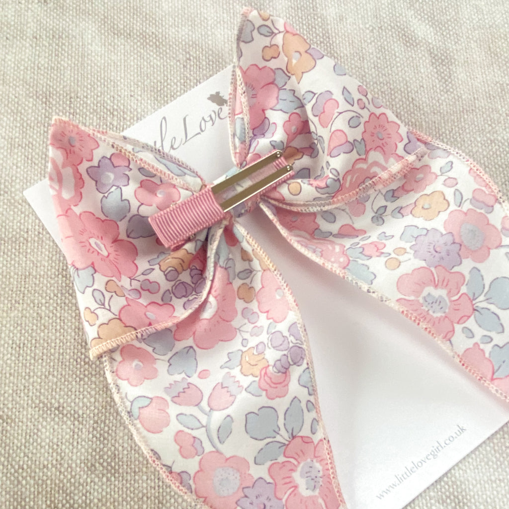 Prairie Liberty Betsy Berry floral print hair bow, Liberty Bow Clip ...